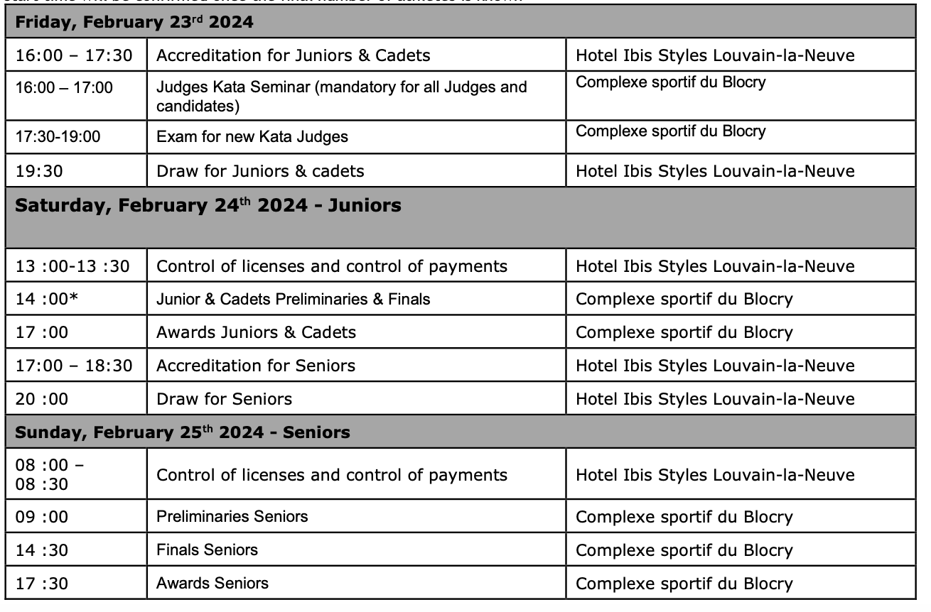 EJU KATA TOUR BEGINS IN BELGIUM - European Judo Union